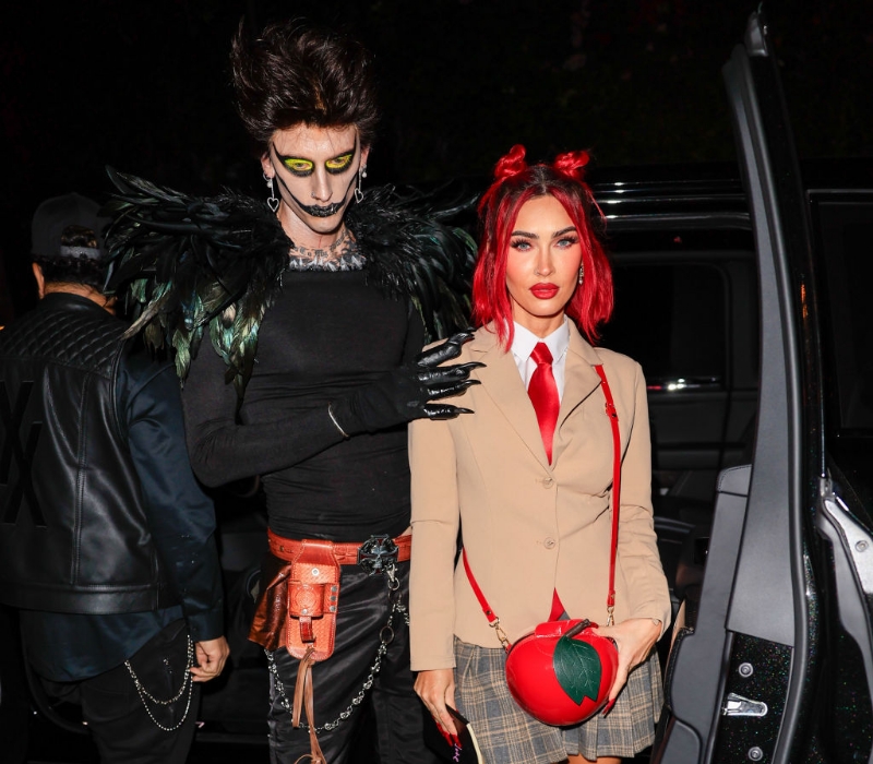 Megan Fox & Machine Gun Kelly Dress Up As Anime Characters For 2nd Costumes