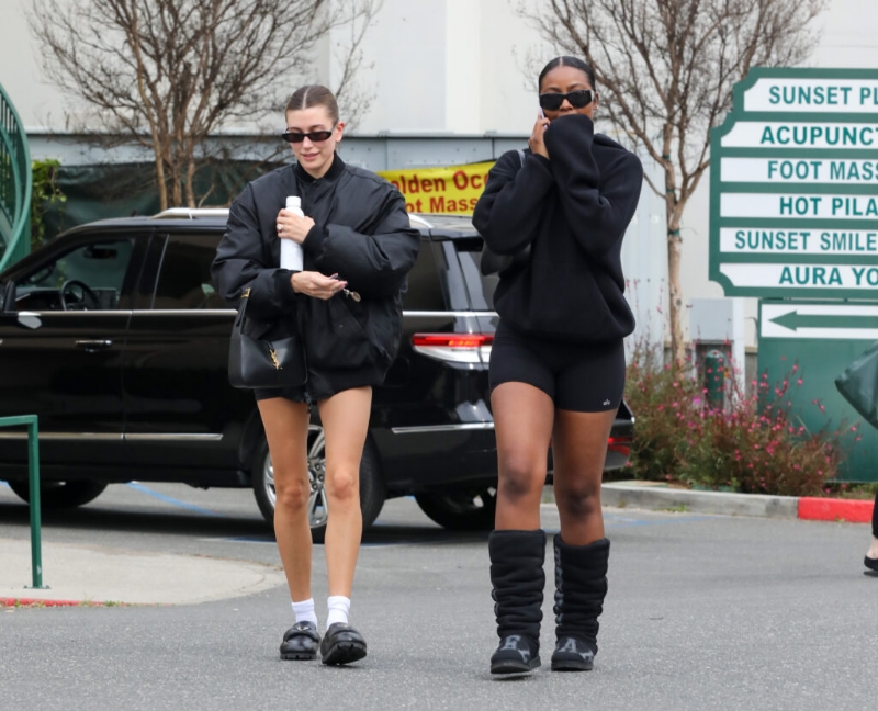 Hailey Bieber Poses In Lingerie, Hangs With Justine Skye For Latest IG Post