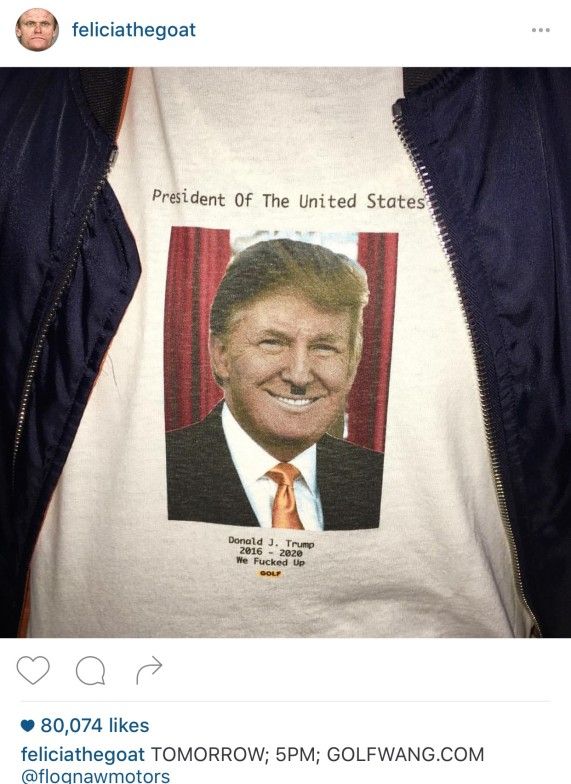 Tyler, The Creator To Release T-Shirt That Compares Donald Trump To ...