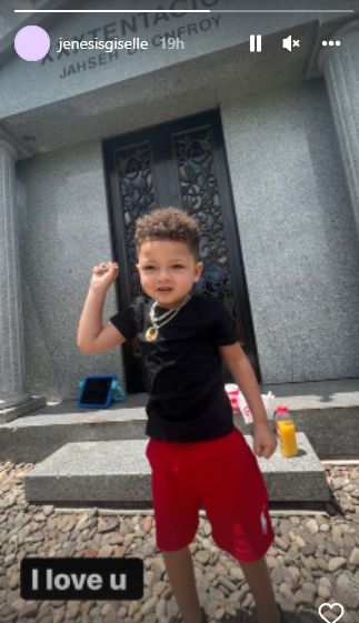 XXXTentacion's Son Gekyume Looks Adorable While Visiting His Mausoleum
