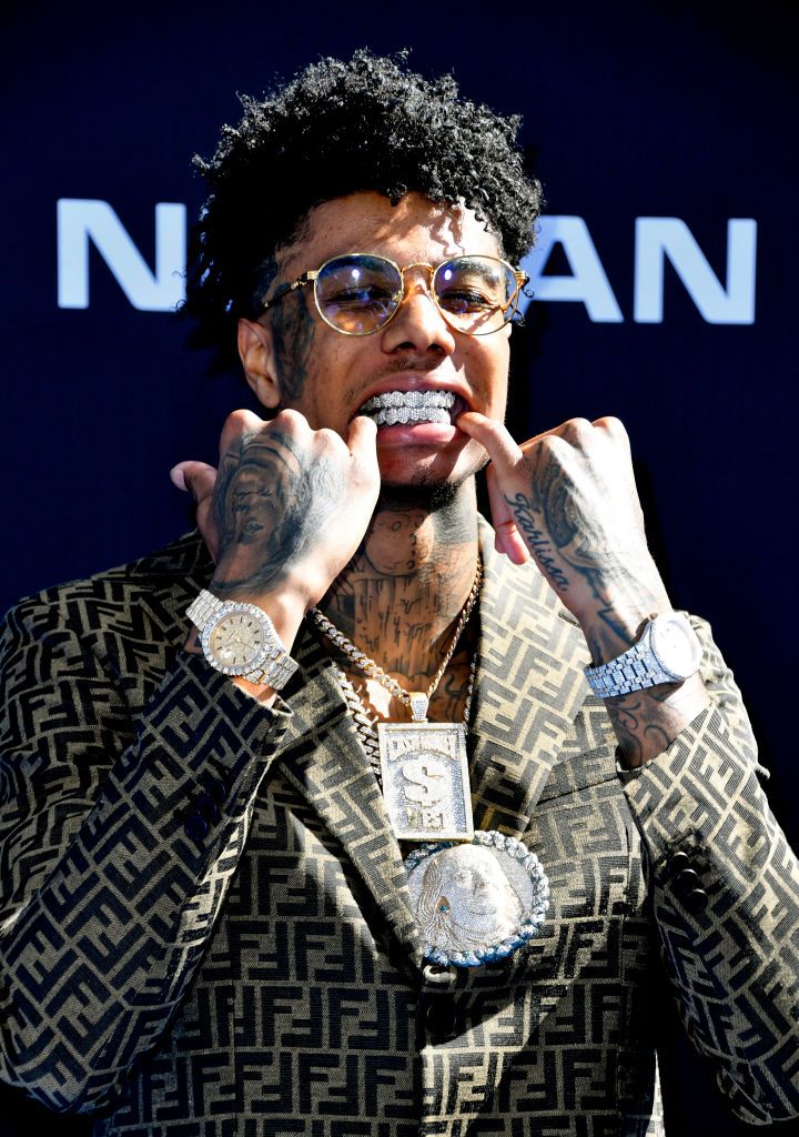 Blueface Trolls Kourtney & Kim Kardashian For Throwback Gang Sign Photo